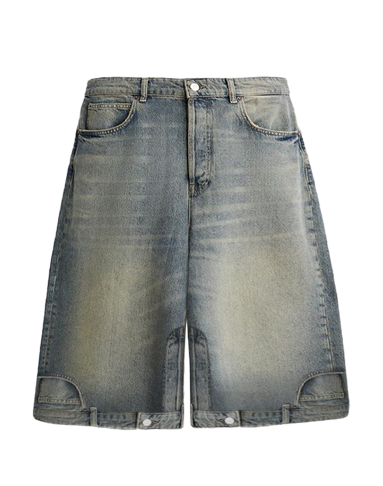 MIRRORED JORTS ( BLUE )